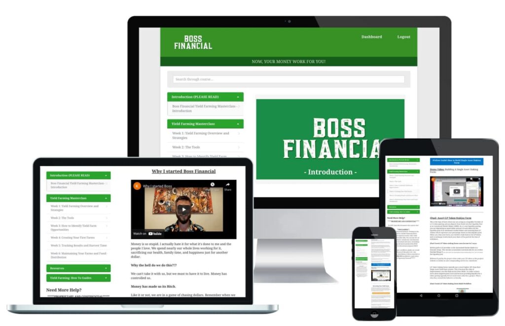 Boss Financial – Yield Farming MasterClass Course Download - Foxtradeland